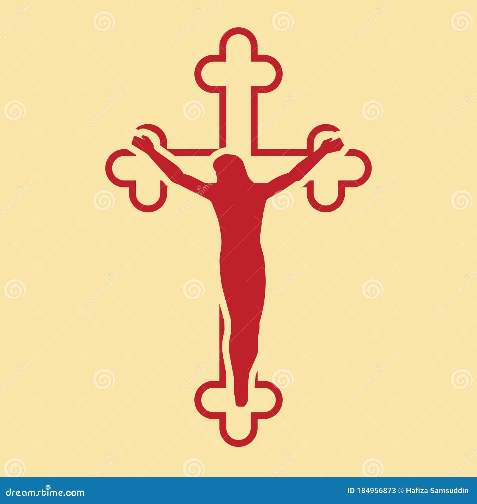 Jesus on Cross. Vector Illustration Decorative Background Design Stock ...