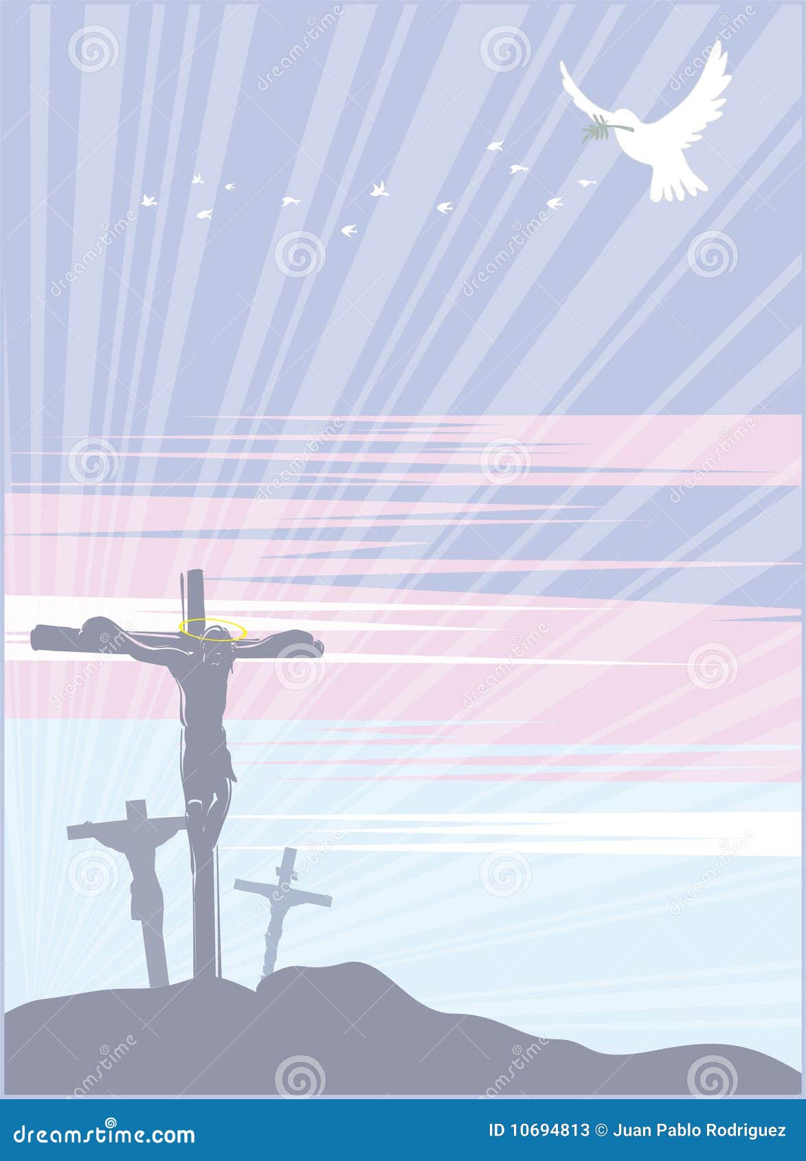 Jesus Crucifiction Cartoon Vector | CartoonDealer.com #10694813