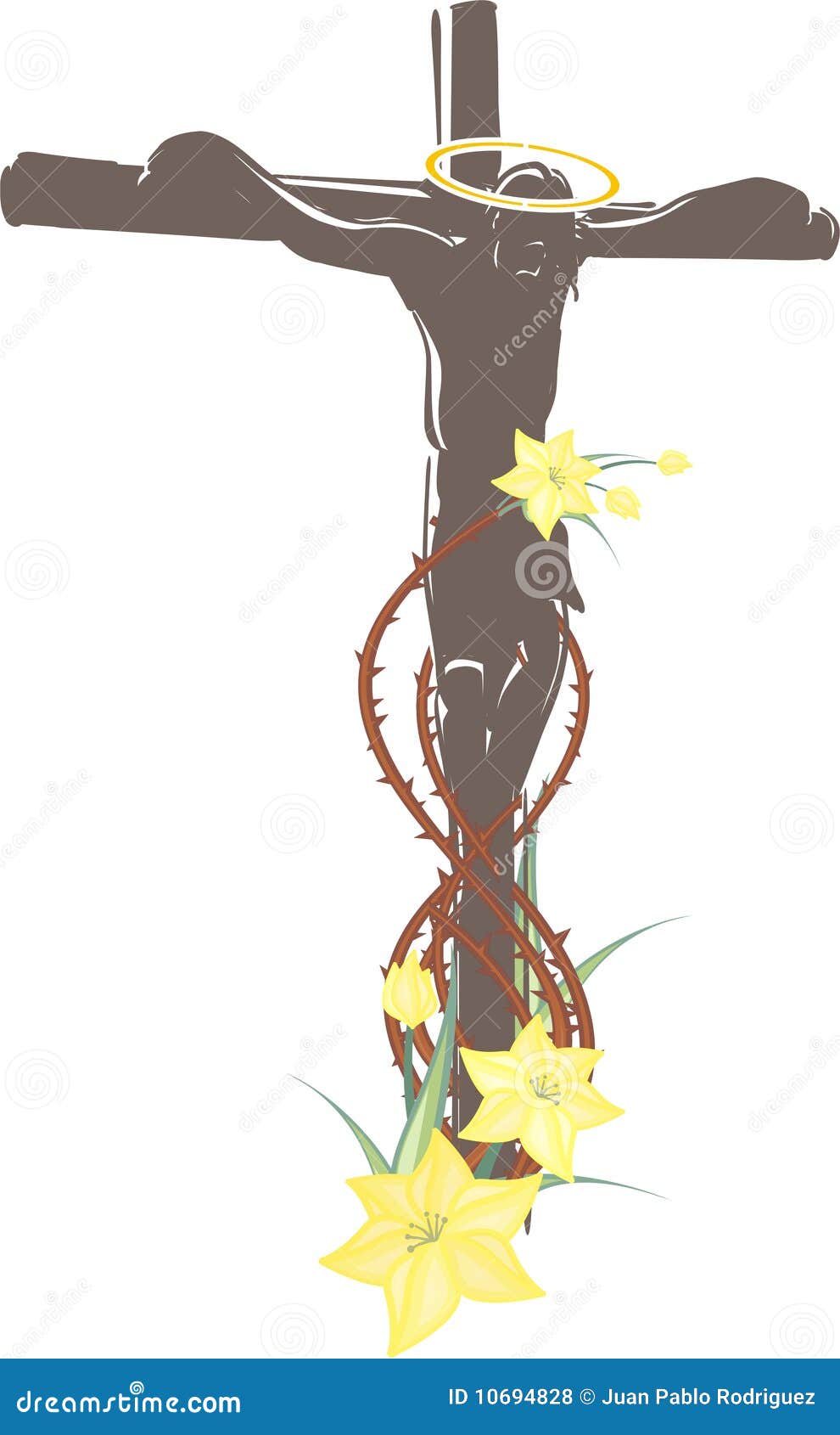 Jesus Crucifiction Cartoon Vector | CartoonDealer.com #10694813