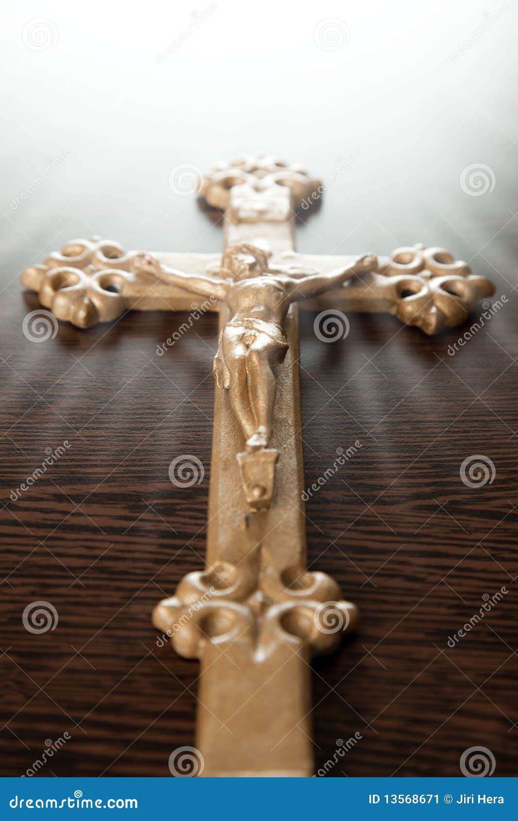 Jesus Crucified. Blood From Crown Of Thorns, Long-suffering Face And ...
