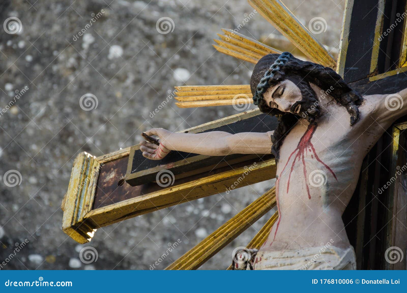 Crucified Statue Of The Prophet Jesus. Stock Photo | CartoonDealer.com ...