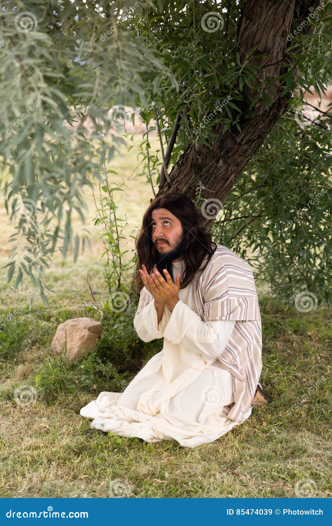 Jesus in De Tuin Van Olijven Stock Afbeelding - Image of gebed, bijbel ...