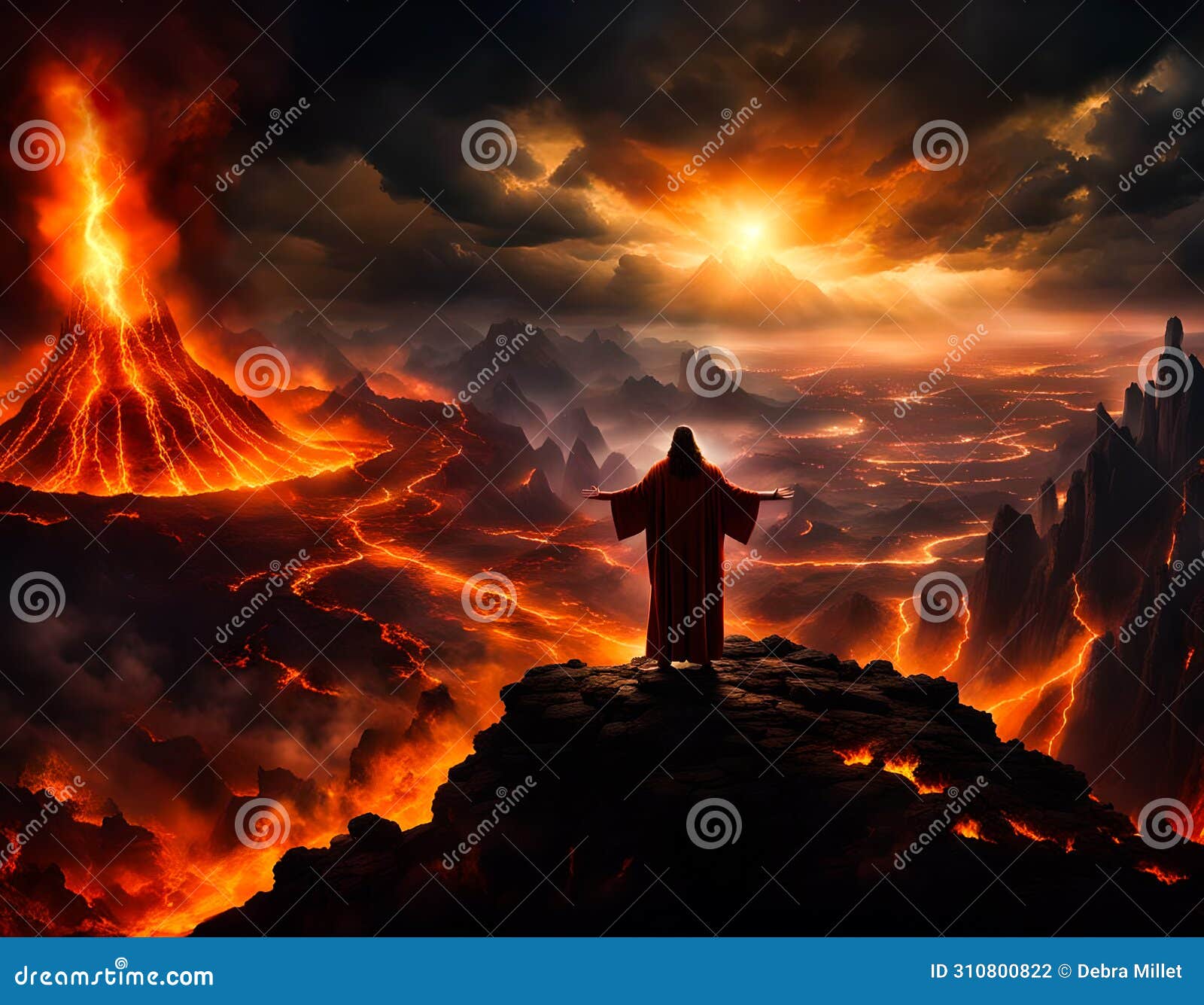Jesus Descends into Hell after the Crucifixion Stock Illustration ...