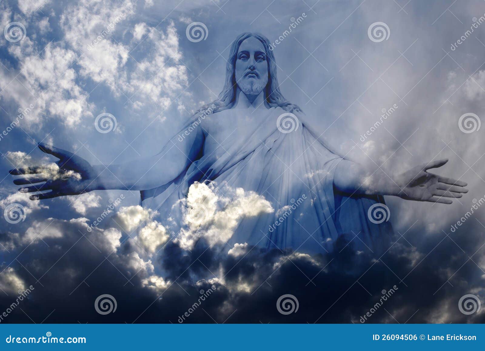 Jesus e luz foto de stock. Imagem de fundo, escuro, nuvem - 26094506