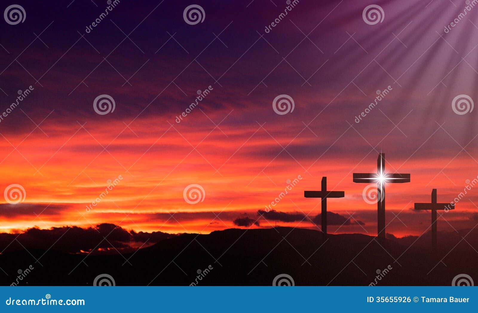 Jesus Easter Cross stock photo. Image of light, nature - 35655926