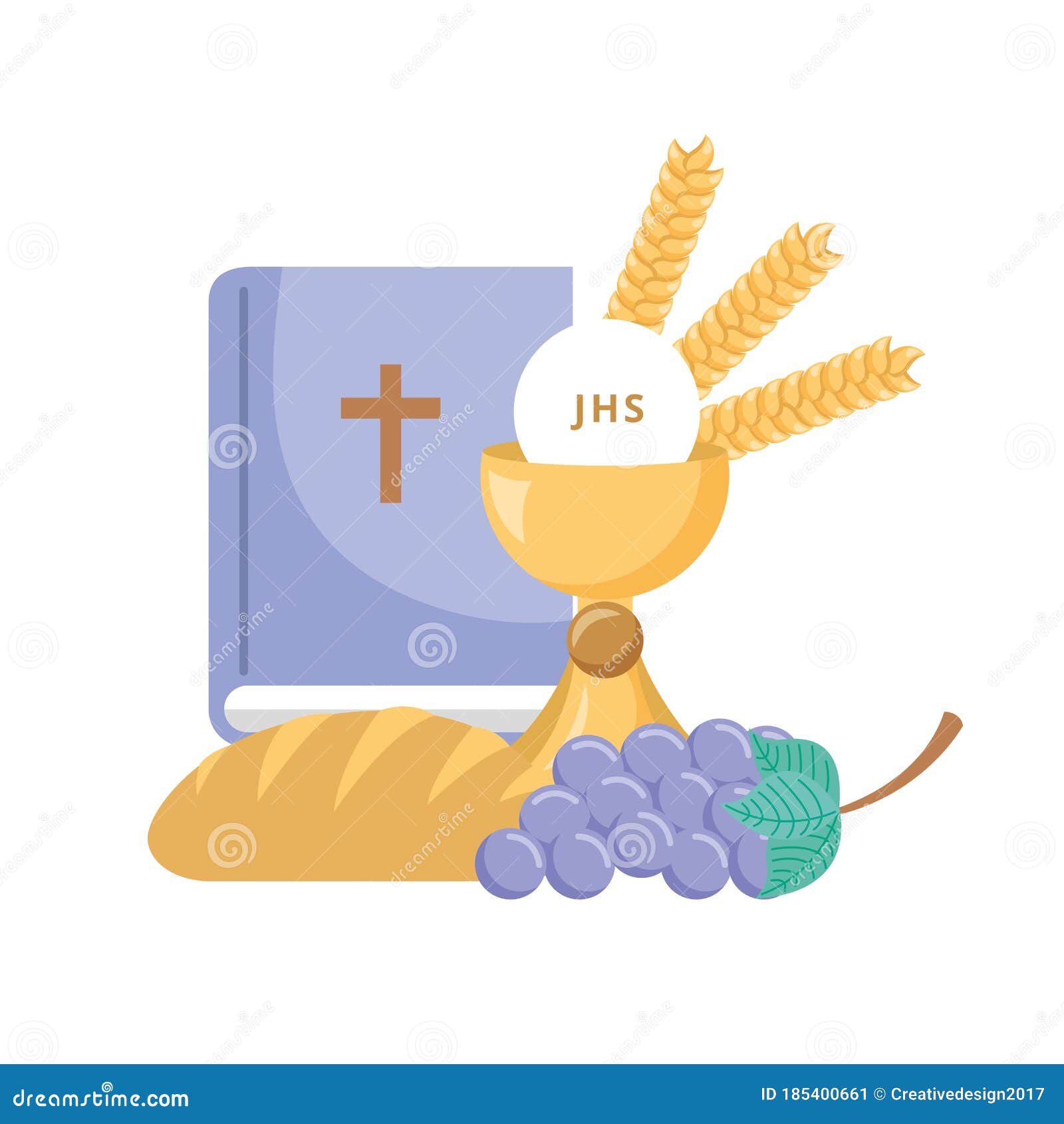 Jesus Eucharist. vector stock vector. Illustration of faithful - 185400661