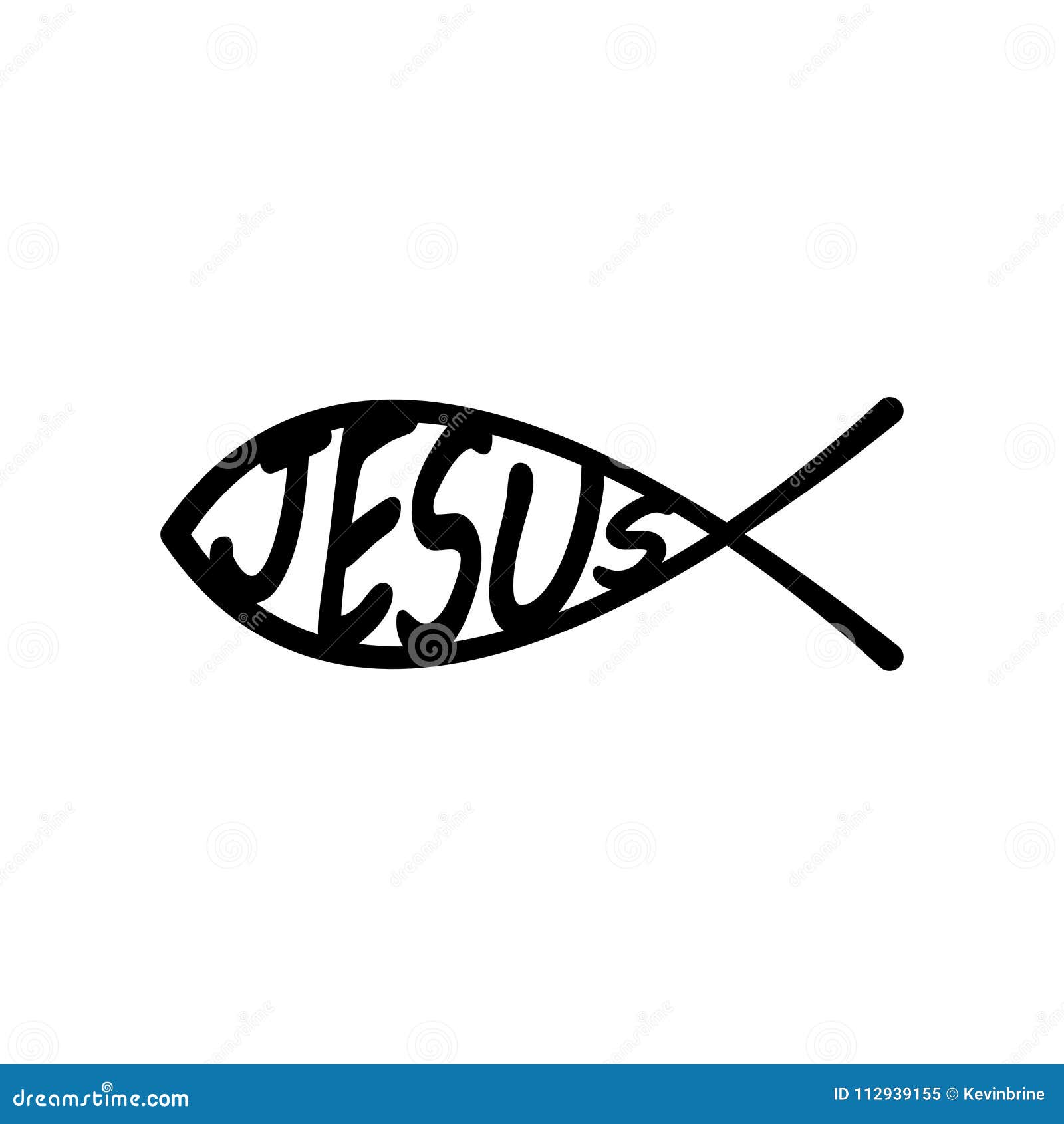 Jesus Fish stock vector. Illustration of communion, christian - 112939155