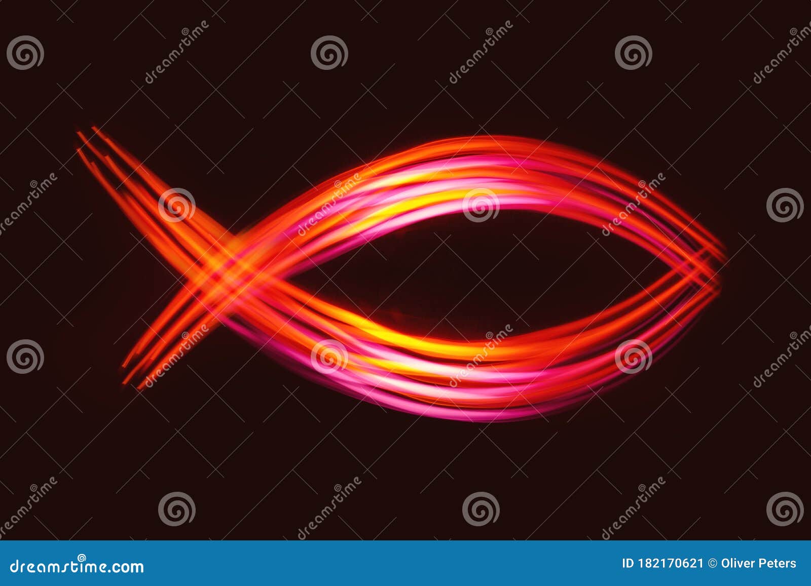 Jesus fish symbol stock illustration. Illustration of pink - 182170621