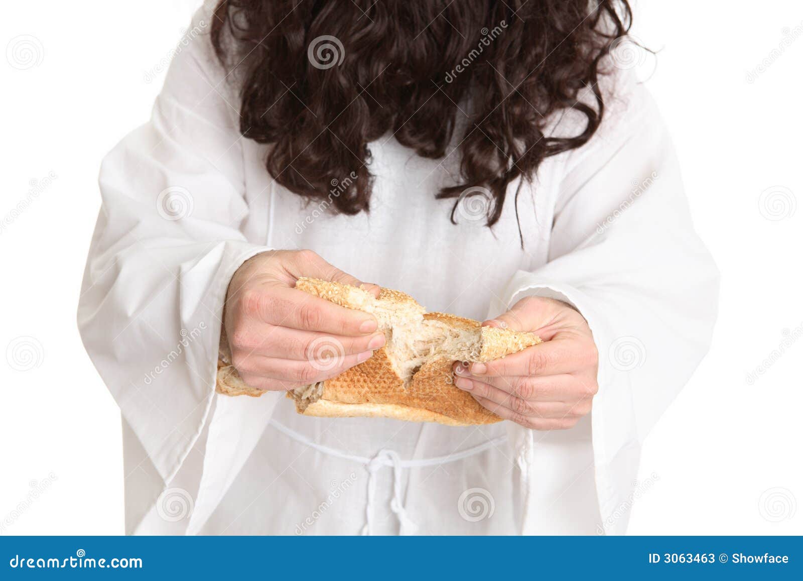 Jesus Gave Thanks Broke Bread at Passover Stock Image - Image of faith ...