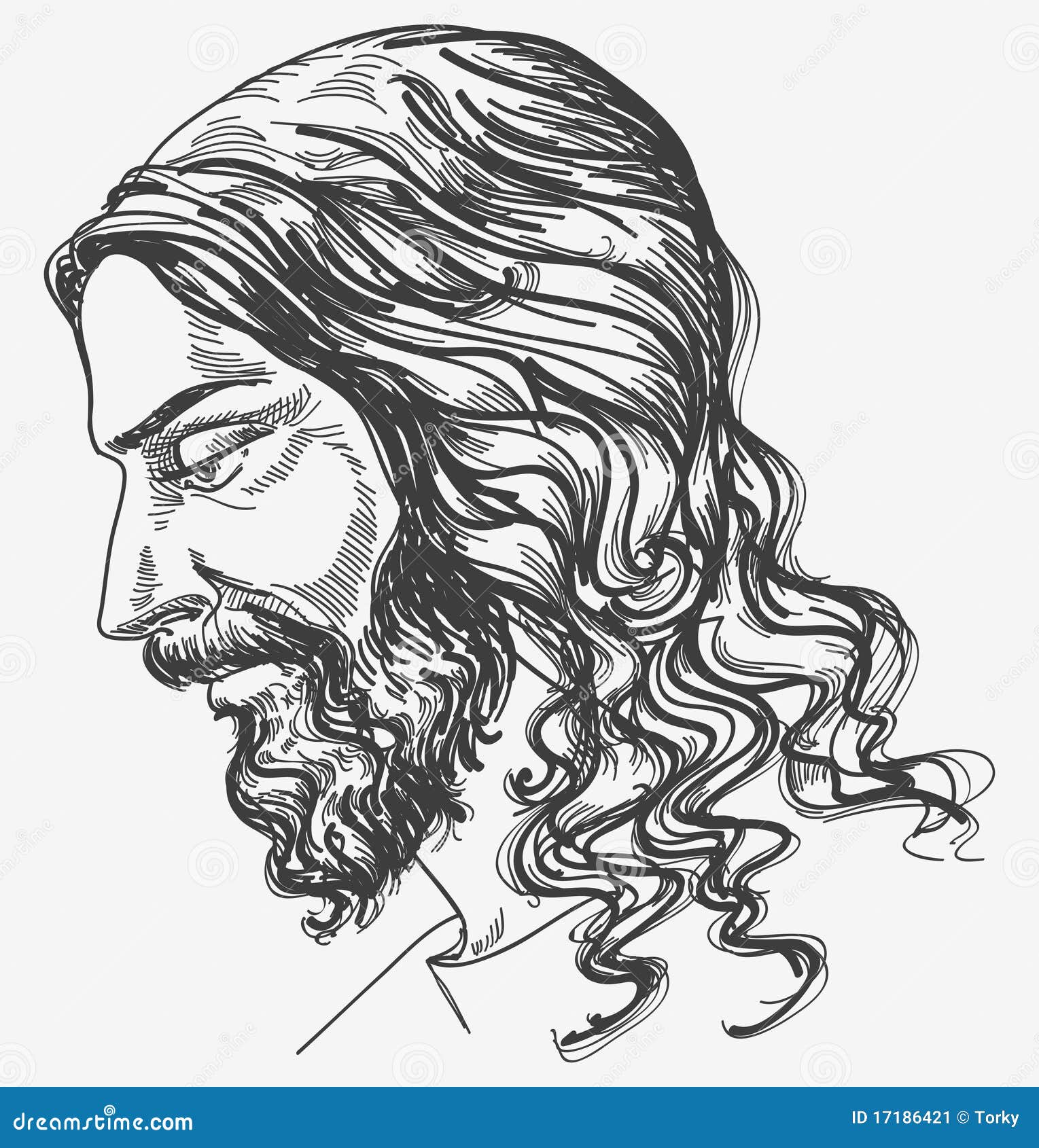 Profile Of Jesus Christ Royalty-Free Stock Photo | CartoonDealer.com ...