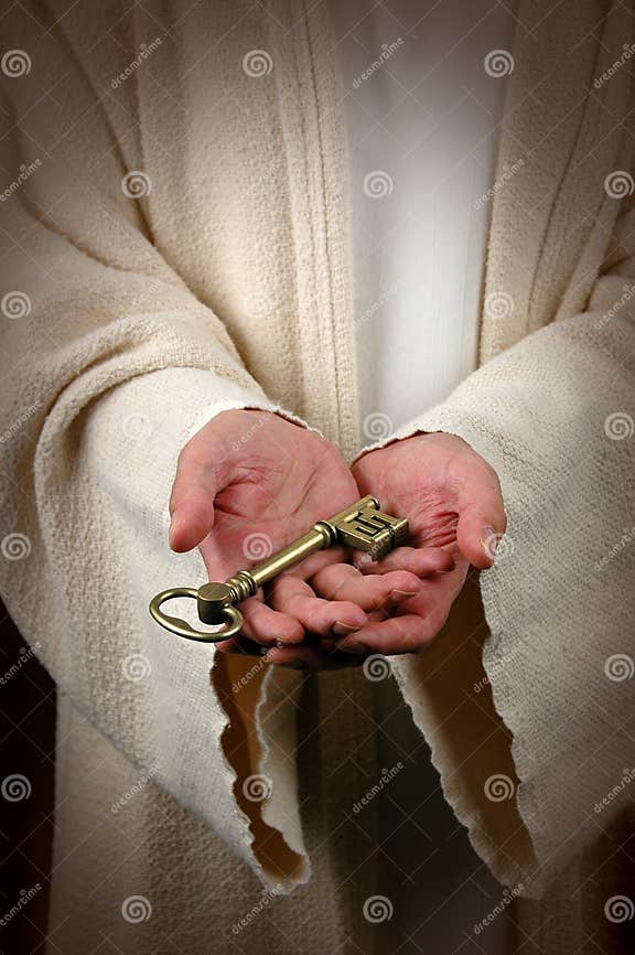 Jesus and the Golden Key stock photo. Image of gold, inspirational ...