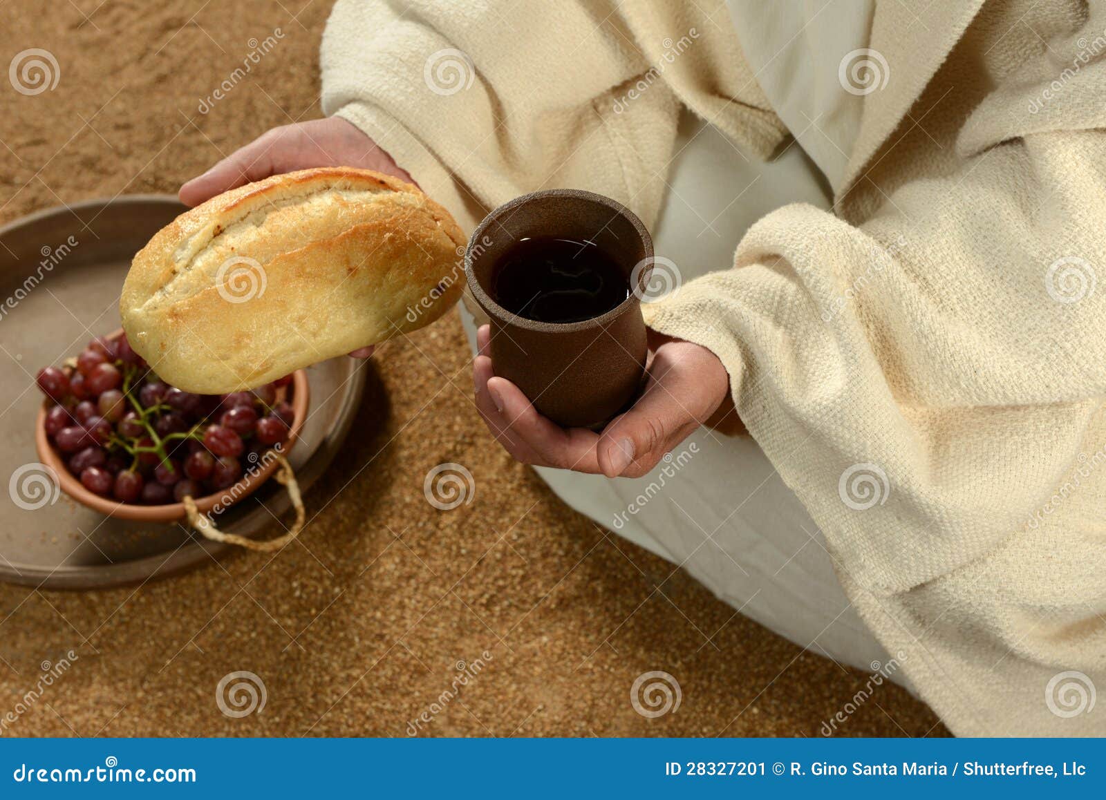 Jesus With Bread And Wine (The Last Supper) Royalty-Free Stock Image ...