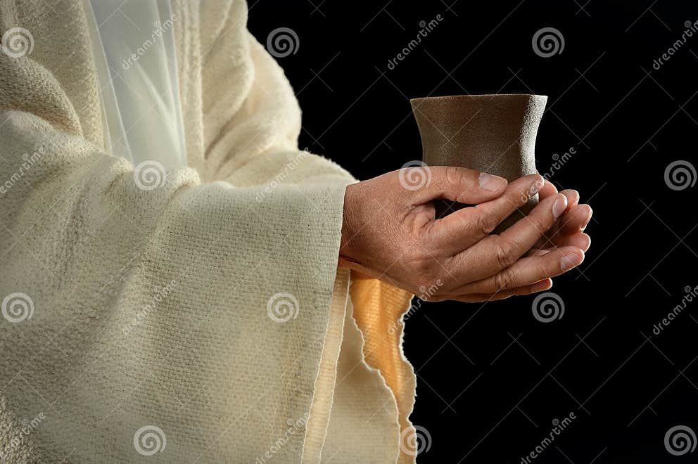 Jesus Hands Holding Cup stock image. Image of communion - 27448915