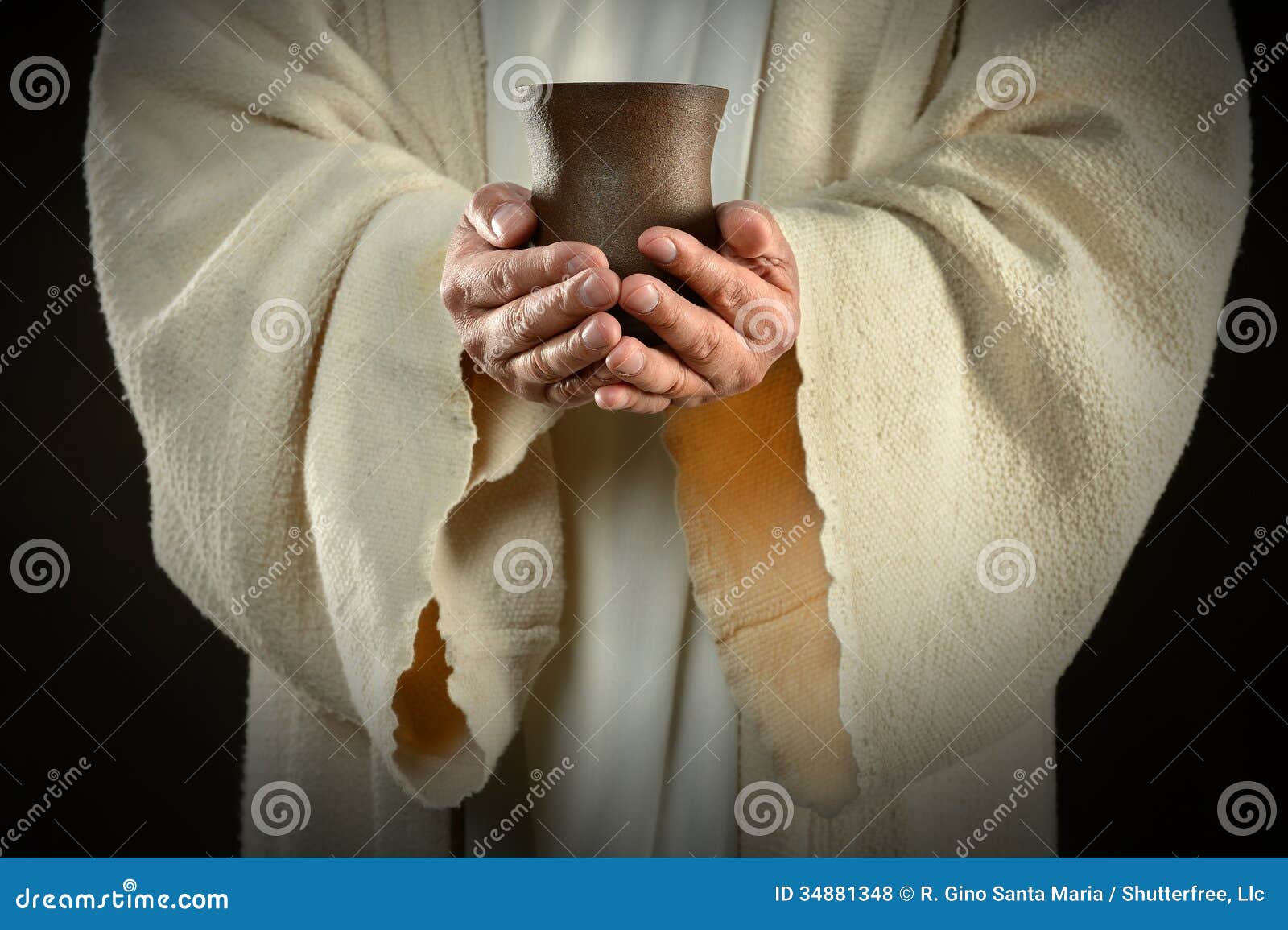 Jesus Hands Holding Wine Cup Foto de archivo - Imagen de inspirador ...