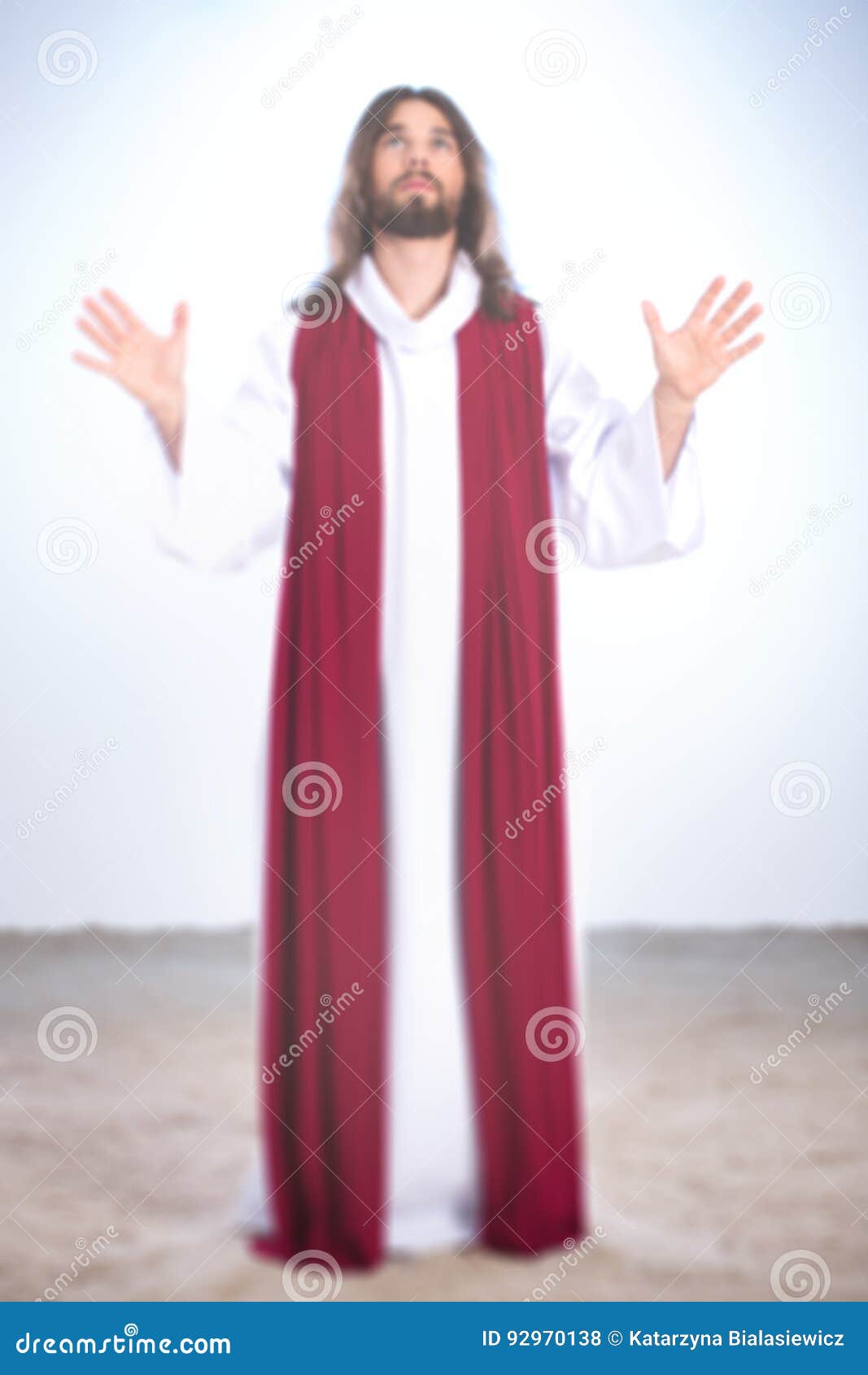 Jesus with hands up stock photo. Image of christmas, concept - 92970138