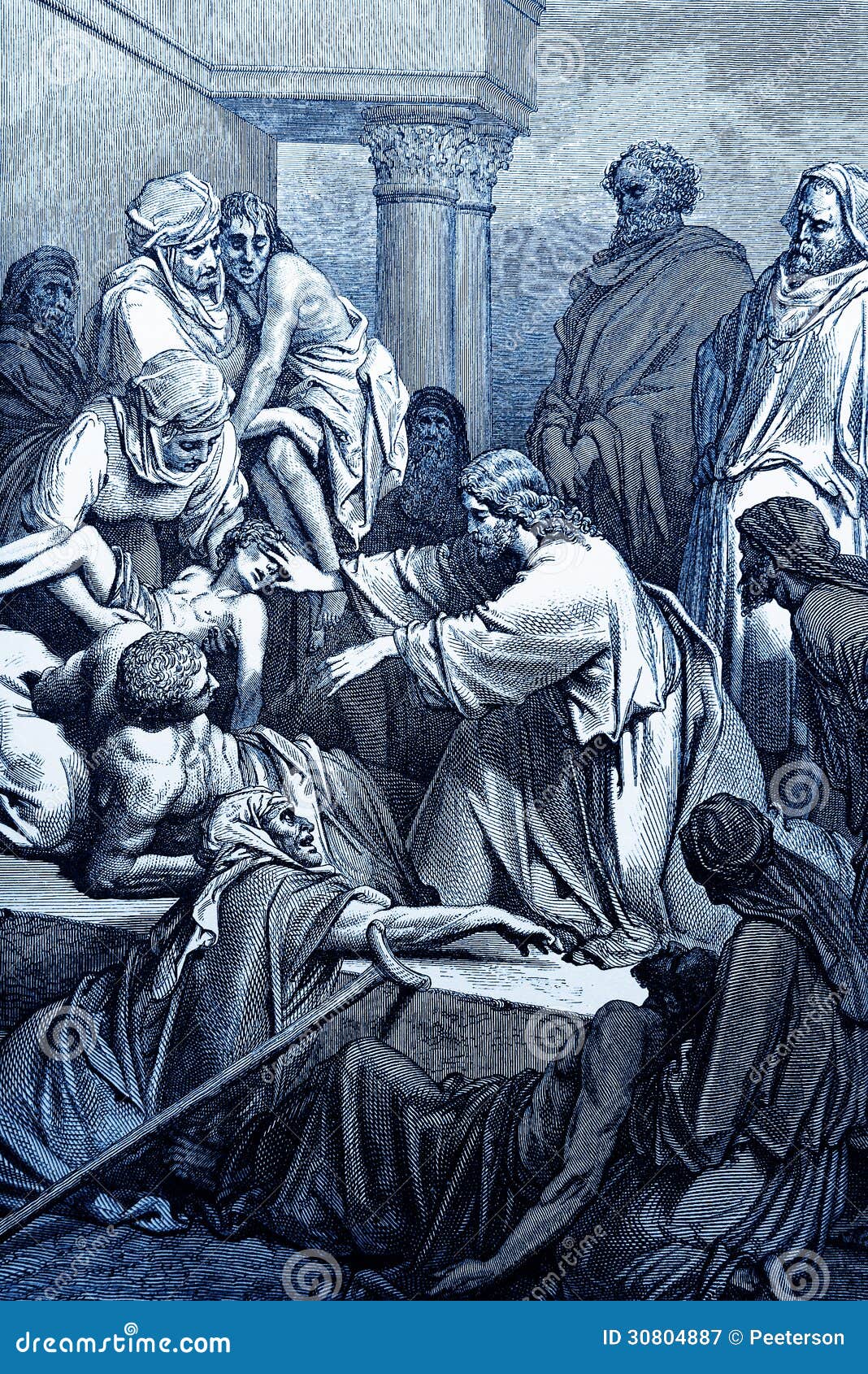 Jesus Heals der Kranke stock abbildung. Illustration von judentum ...