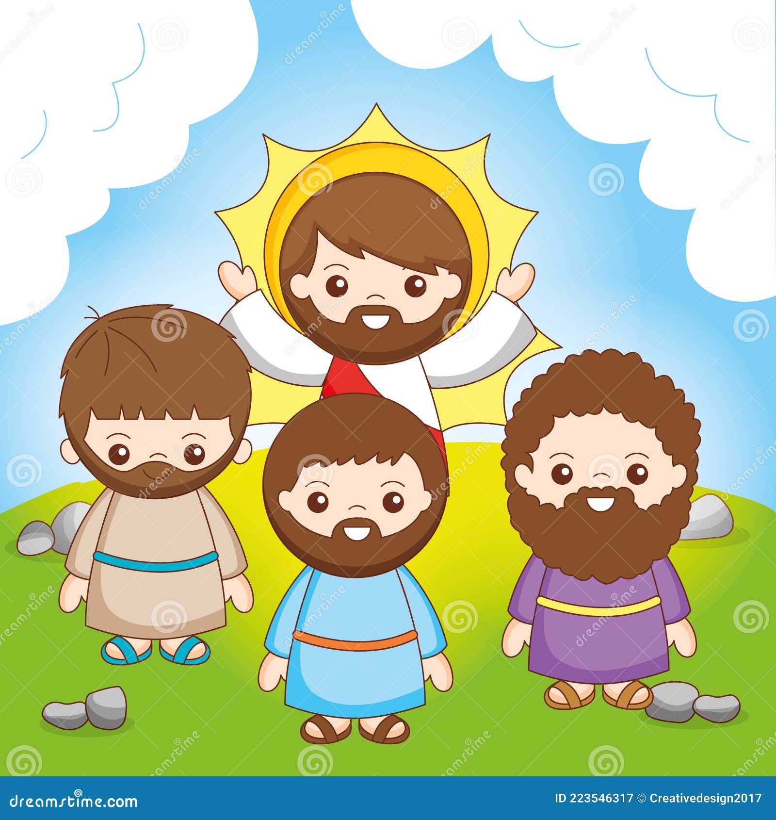The Transfiguration on Mount Tabor Stock Vector - Illustration of ...