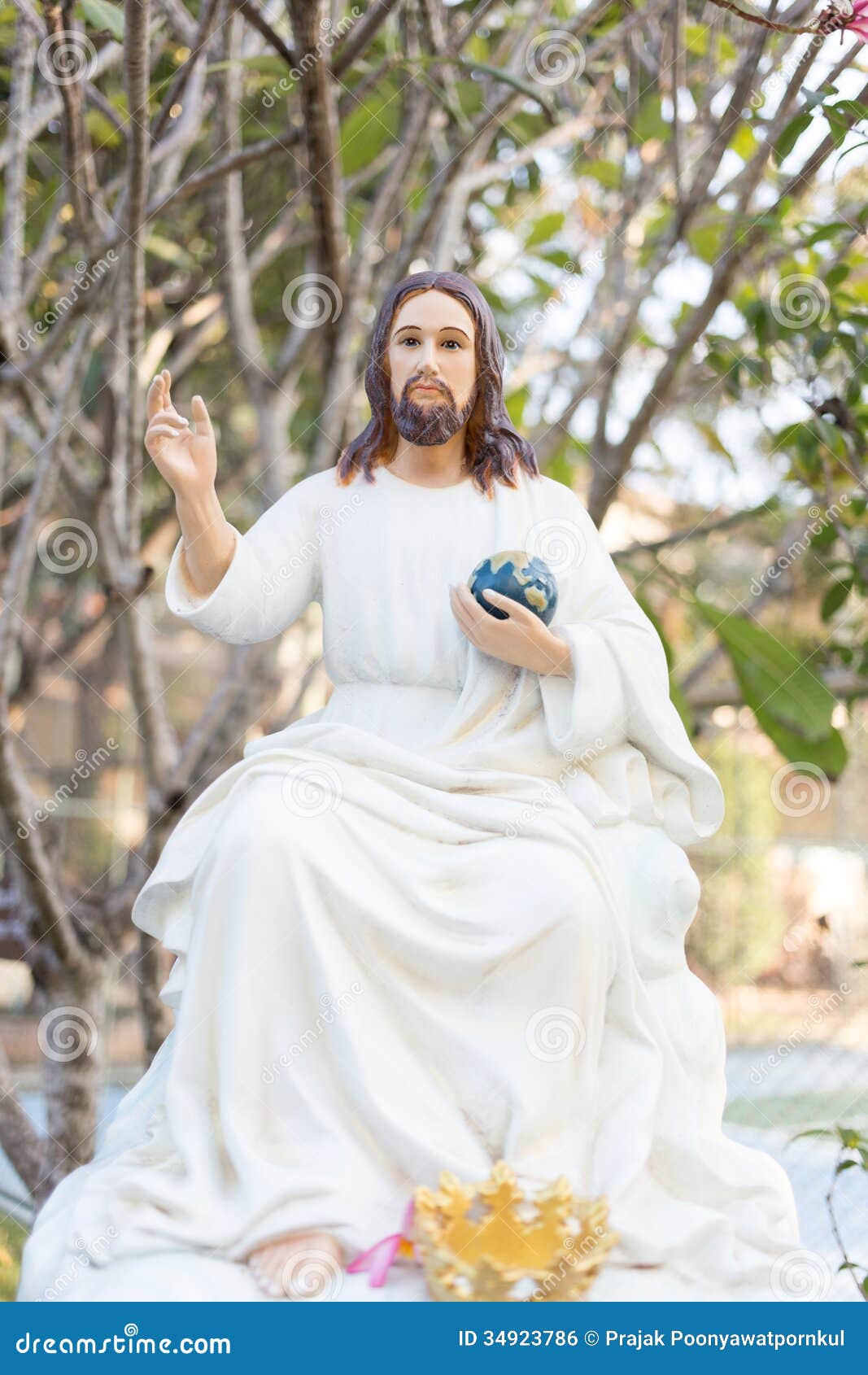 Jesus Holding the World in His Hand Stock Photo - Image of white ...
