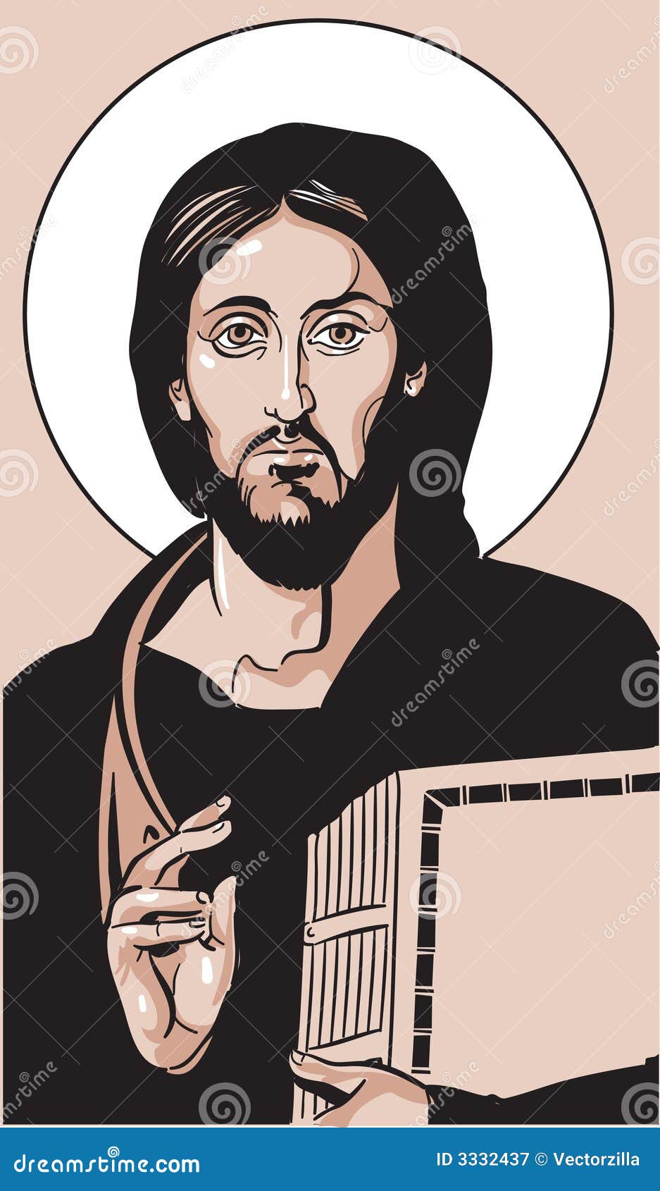 Jesus Icon stock vector. Illustration of peace, jesus - 3332437