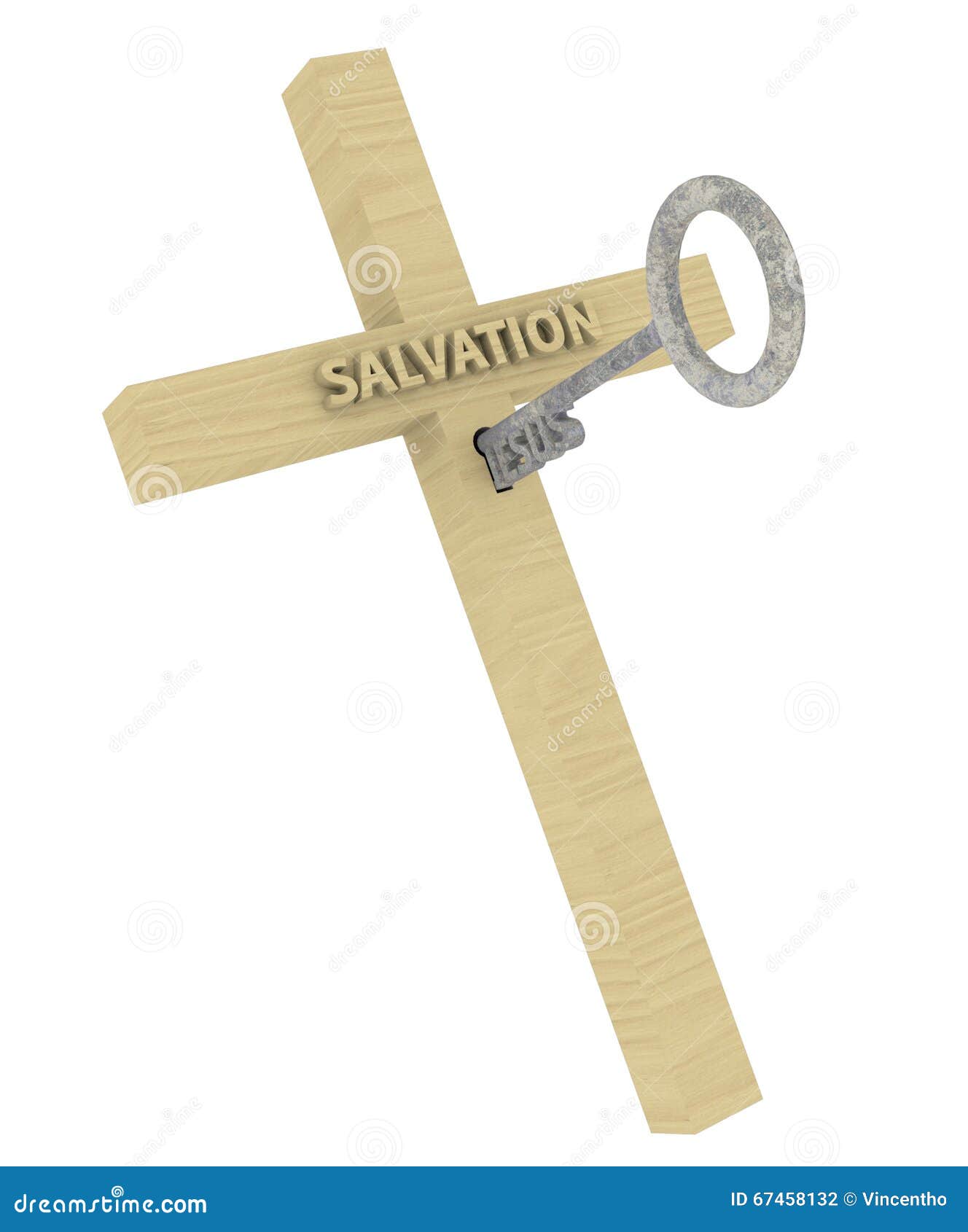 Jesus Key To Salvation Illustration Foto de Stock - Ilustração de chave ...