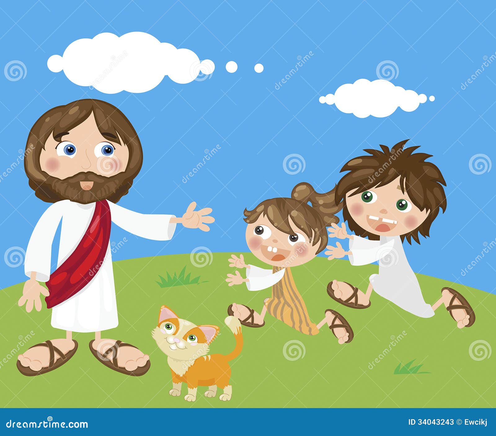 Jesus And Kids Stock Photo | CartoonDealer.com #45893700