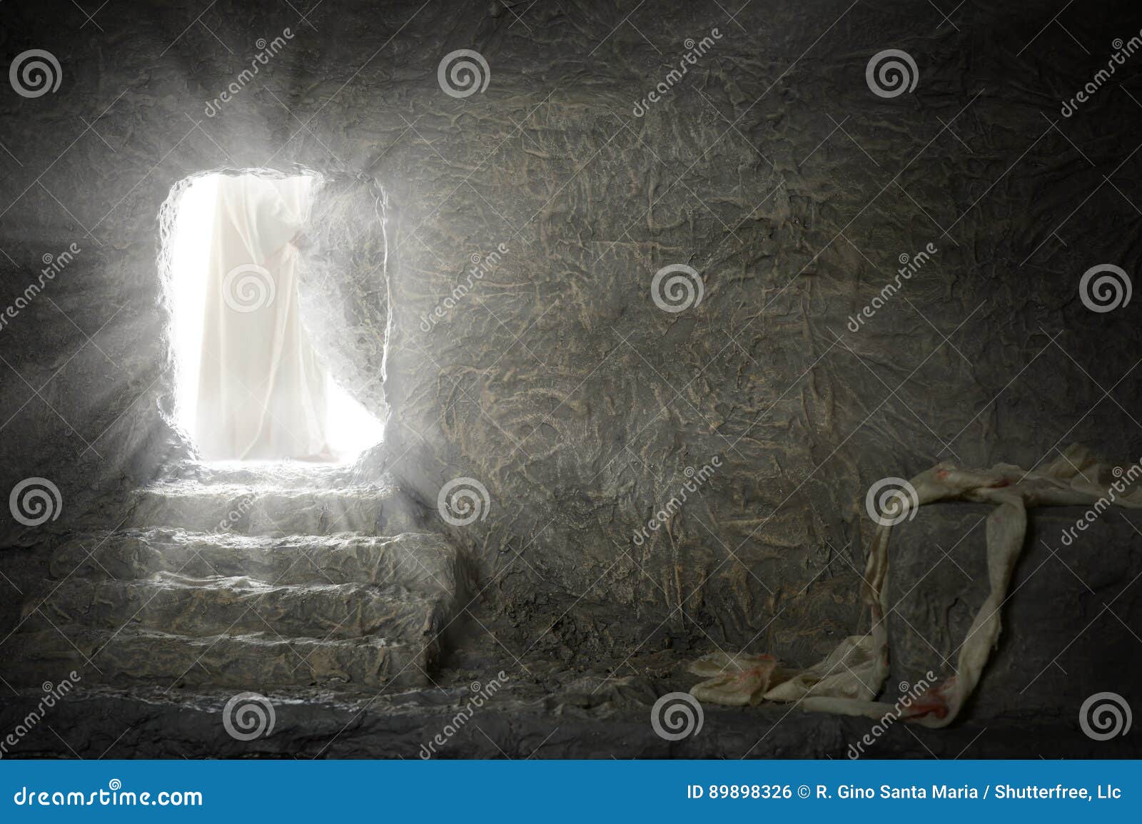 Jesus Leaving Empty Tomb photo stock. Image du saint - 89898326