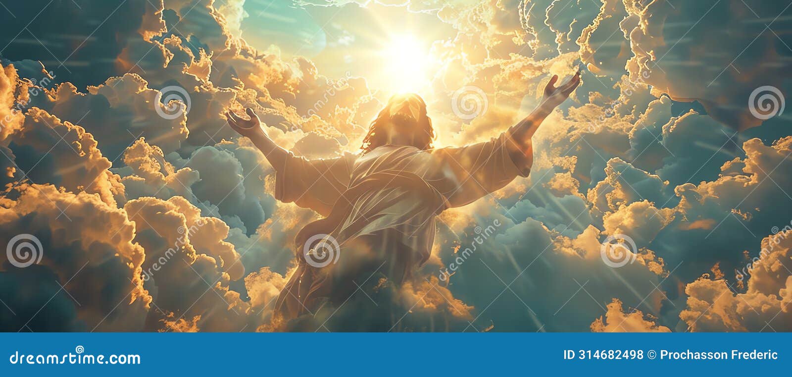 Jesus light, AI generated stock illustration. Illustration of concept ...