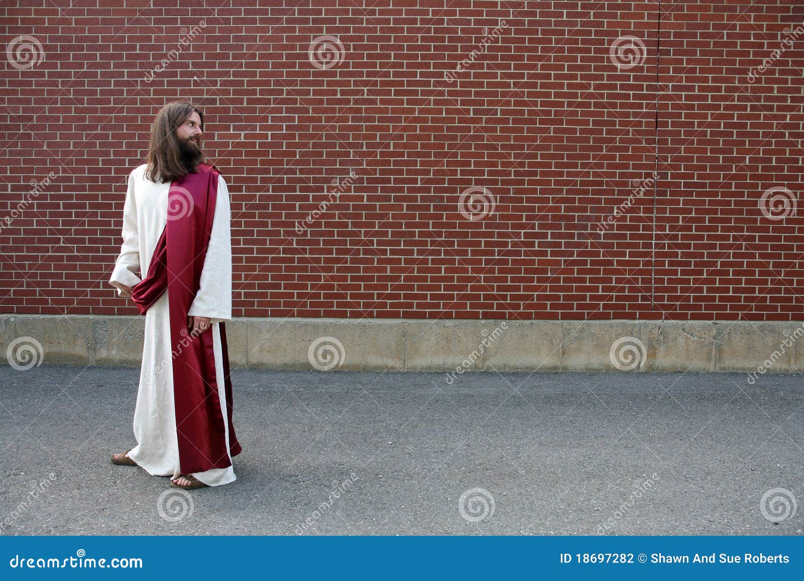 Jesus Looking Over His Shoulder At Blank Wall Royalty-Free Stock Image ...