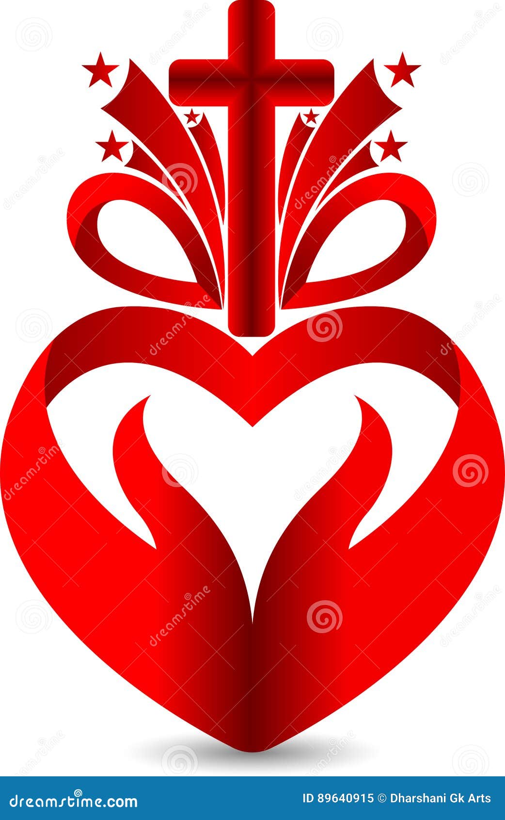 Jesus love gift logo stock vector. Illustration of cross - 89640915