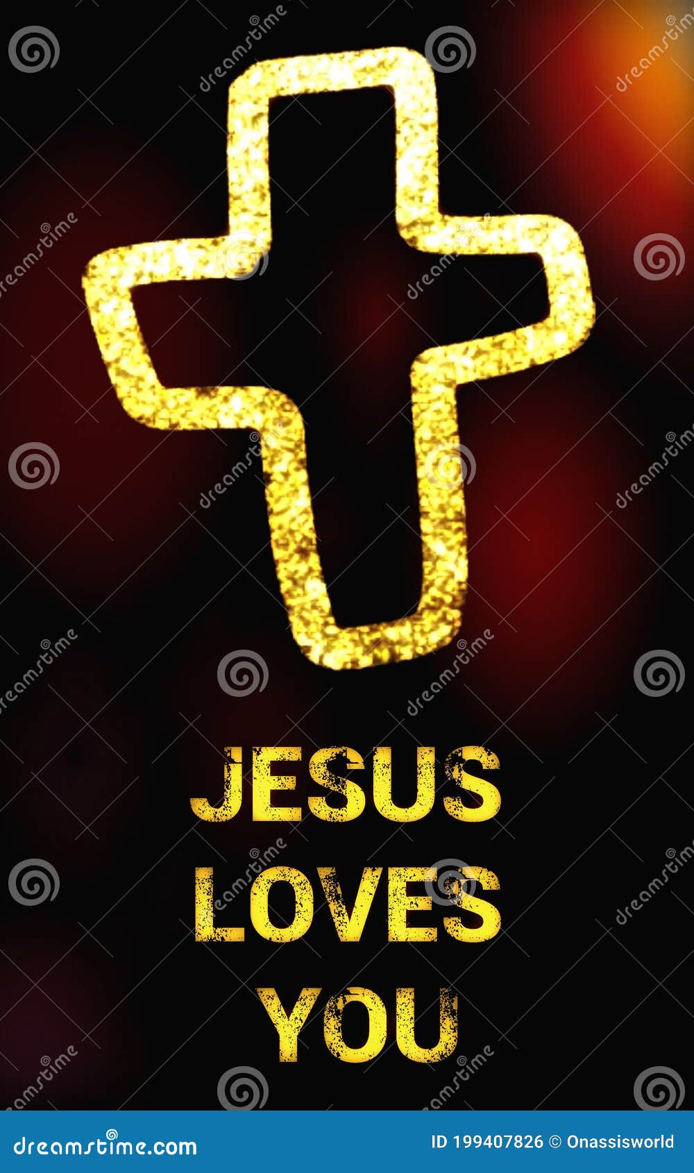 Jesus Loves You Cross stockfoto. Bild von jesus, kreuz - 199407826