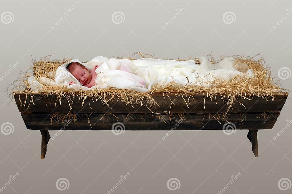 Jesus in a Manger stock image. Image of christmas, baby - 1516847