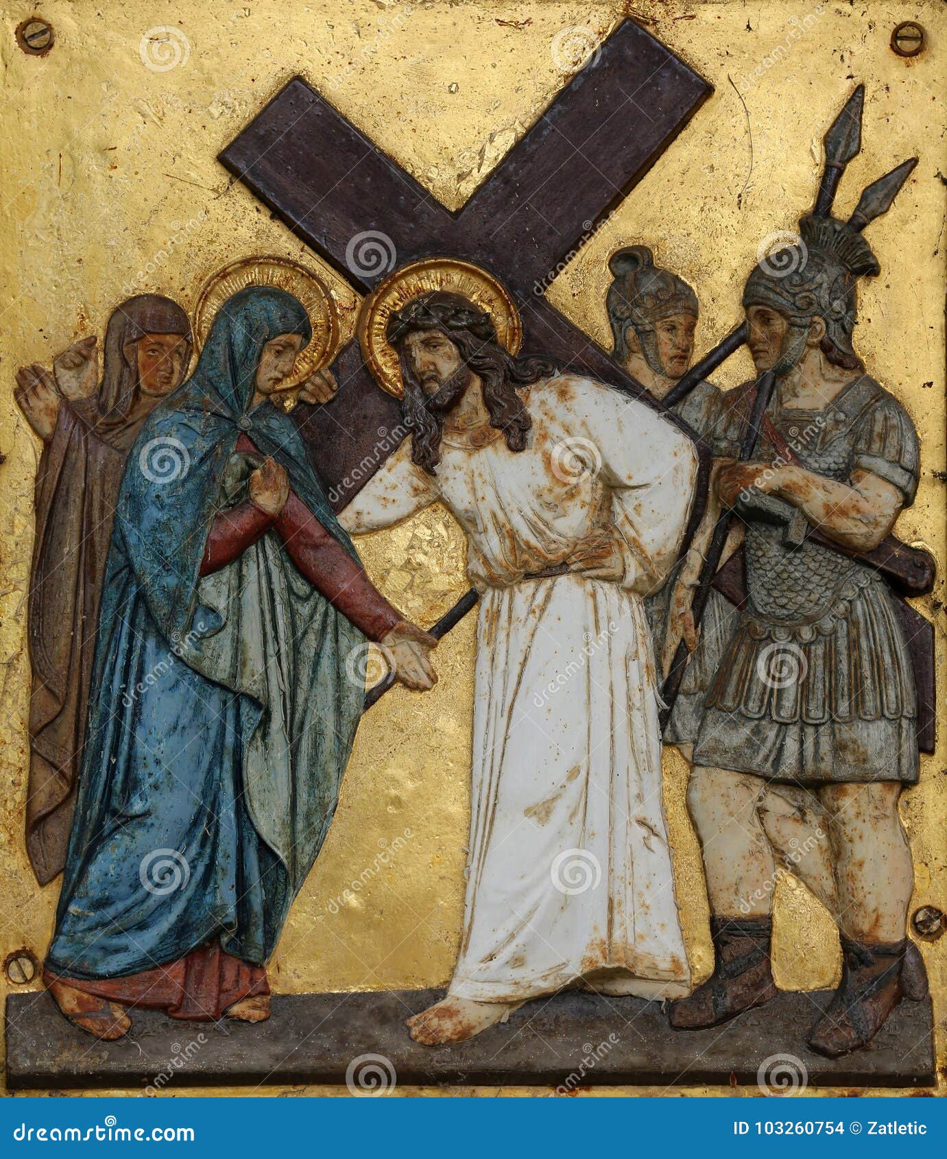 Jesus Meets His Mother, 4th Stations of the Cross Stock Photo - Image ... Jesus Meets His Mother, 4th Stations of the Cross Stock Photo - Image ...