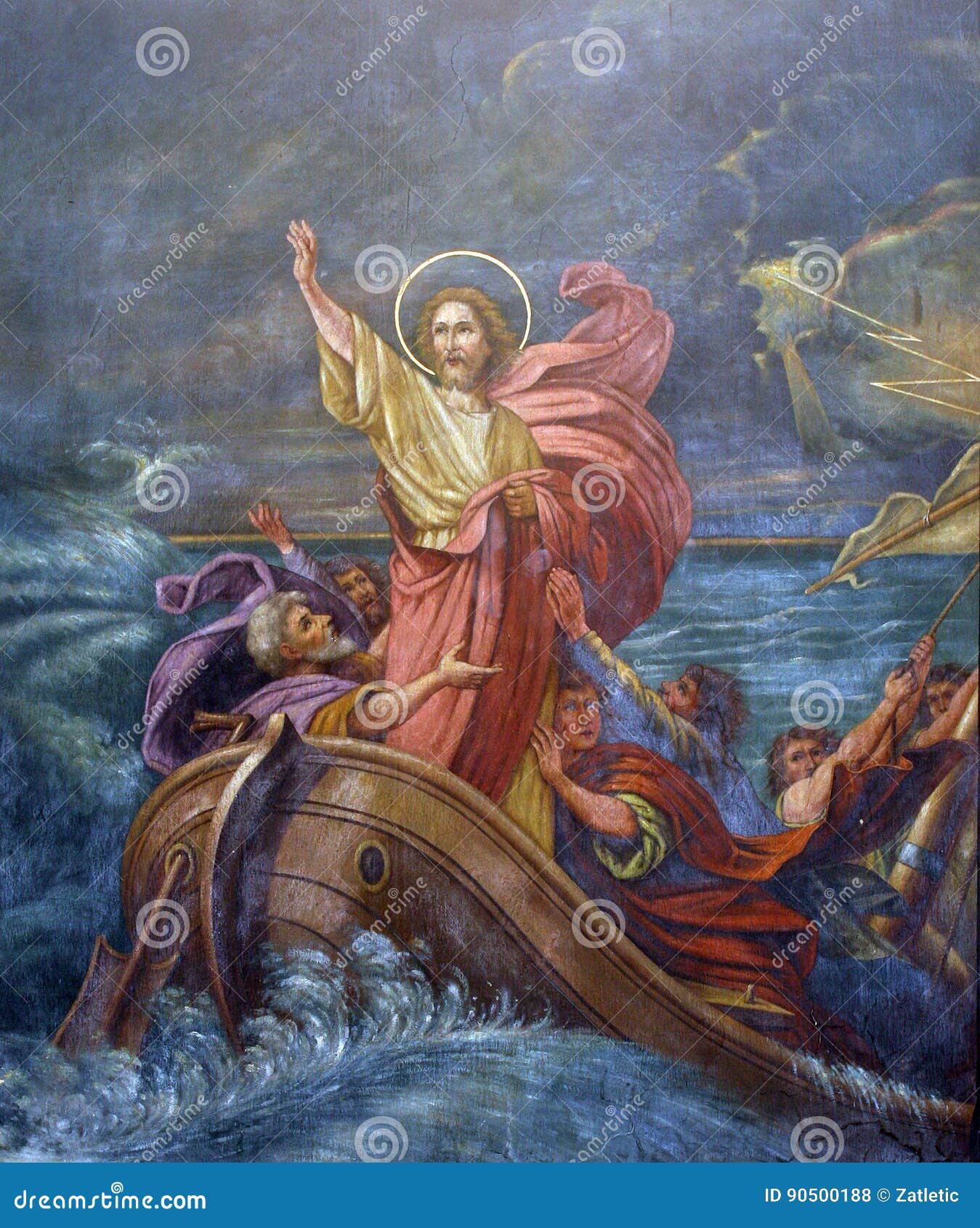 Jesus` miracle editorial stock photo. Image of care, antique - 90500188