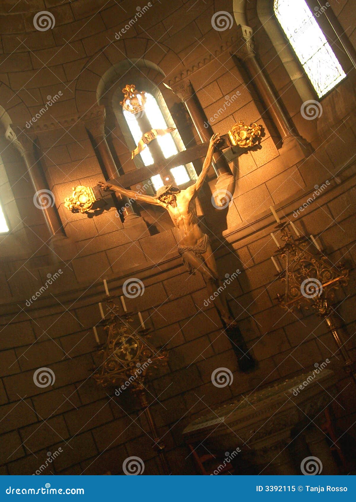 Jesus na cruz imagem de stock. Imagem de artes, charles - 3392115