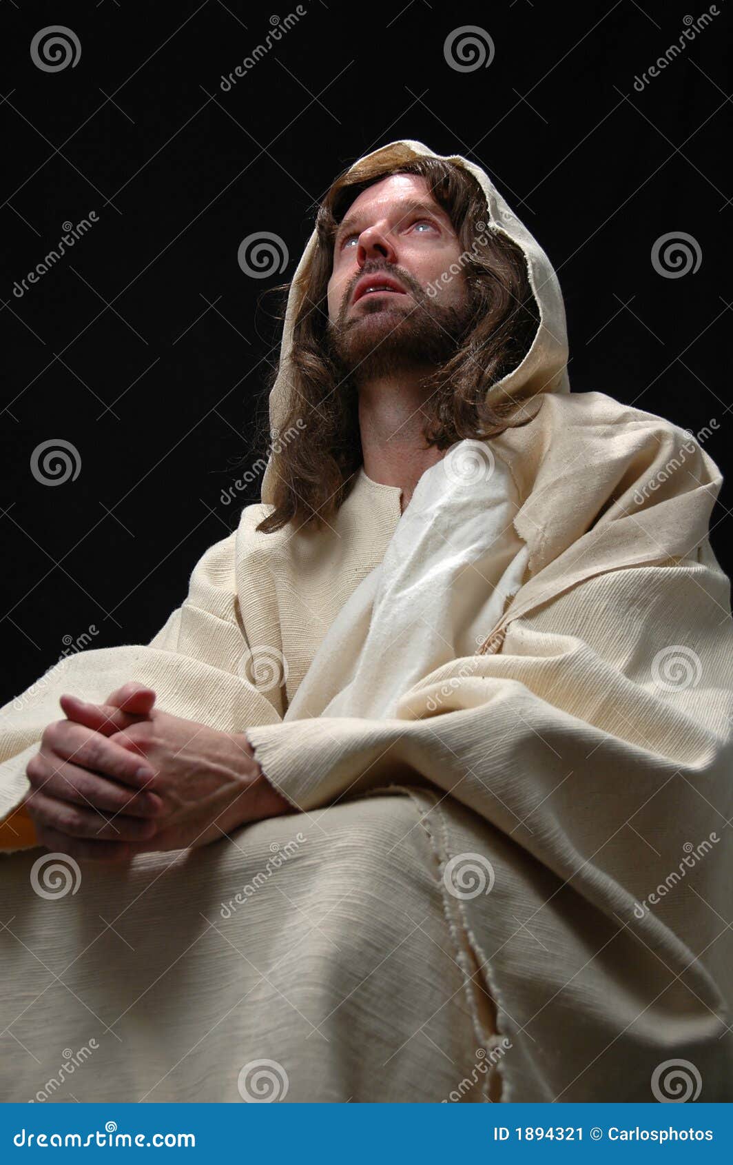 Jesus portrait in prayer stock image. Image of inspire - 1894321