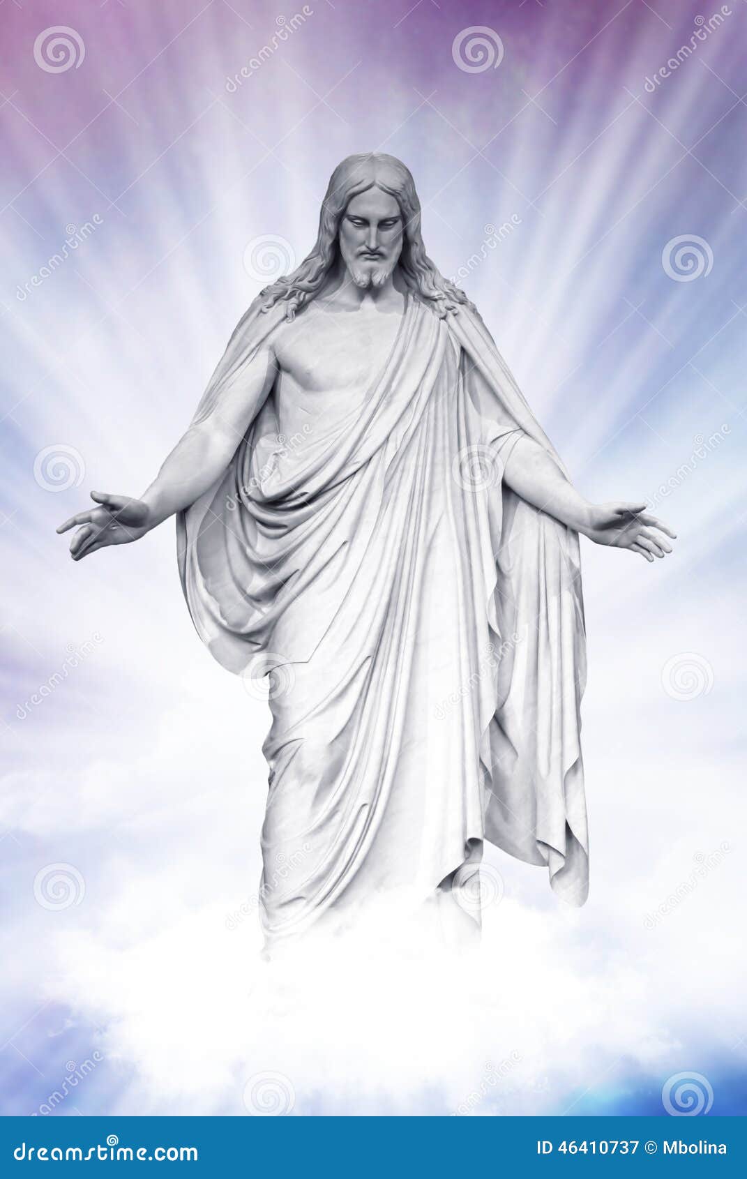 Jesus Ressuscitou Em Nuvens Celestiais Imagem de Stock - Imagem de ...
