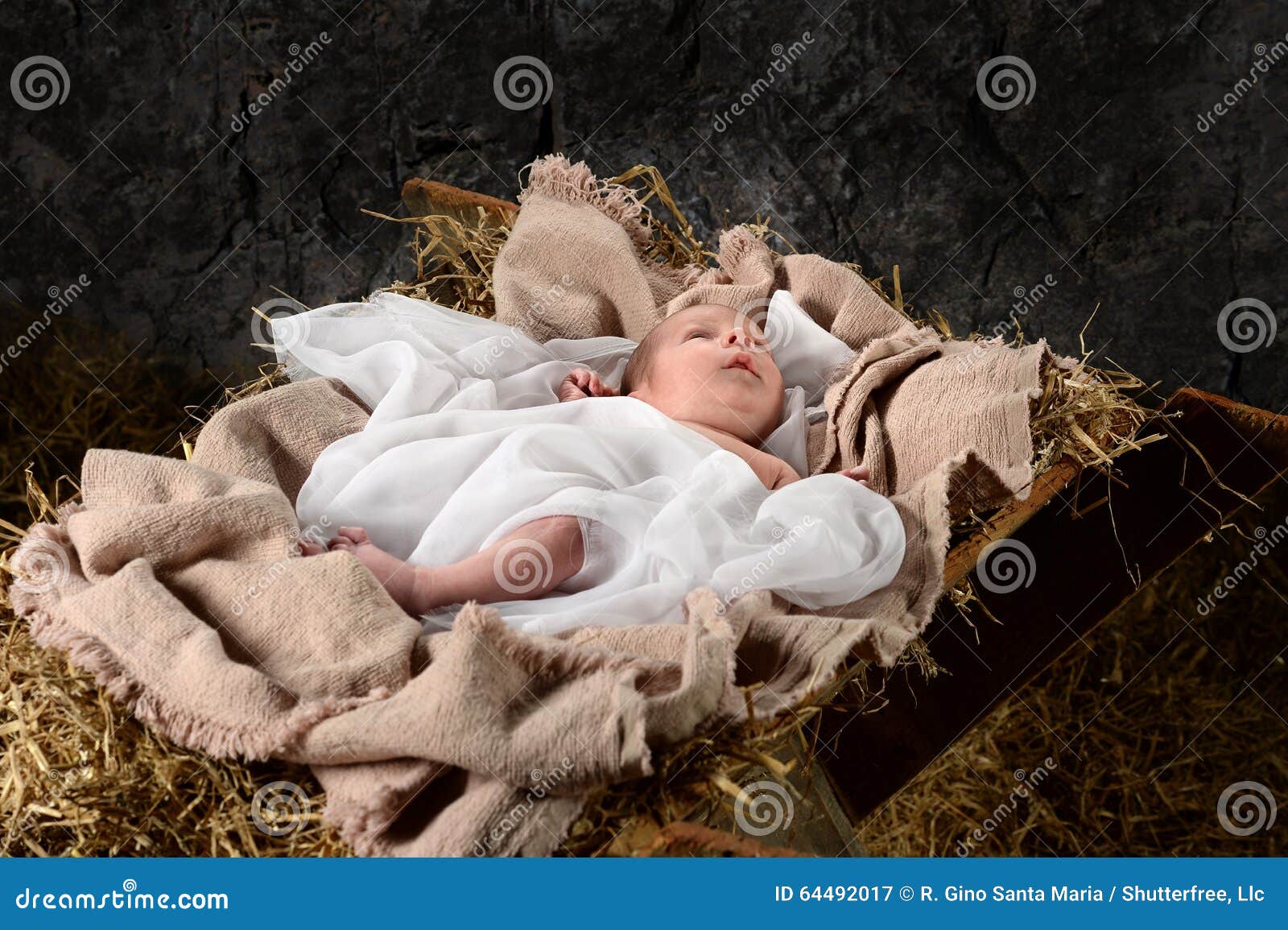 Jesus Resting on Manger stock image. Image of sleeping - 64492017
