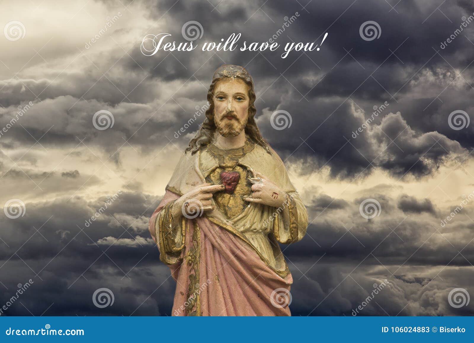 Jesus rettet Sie - Rettung stock abbildung. Illustration von ewig ...