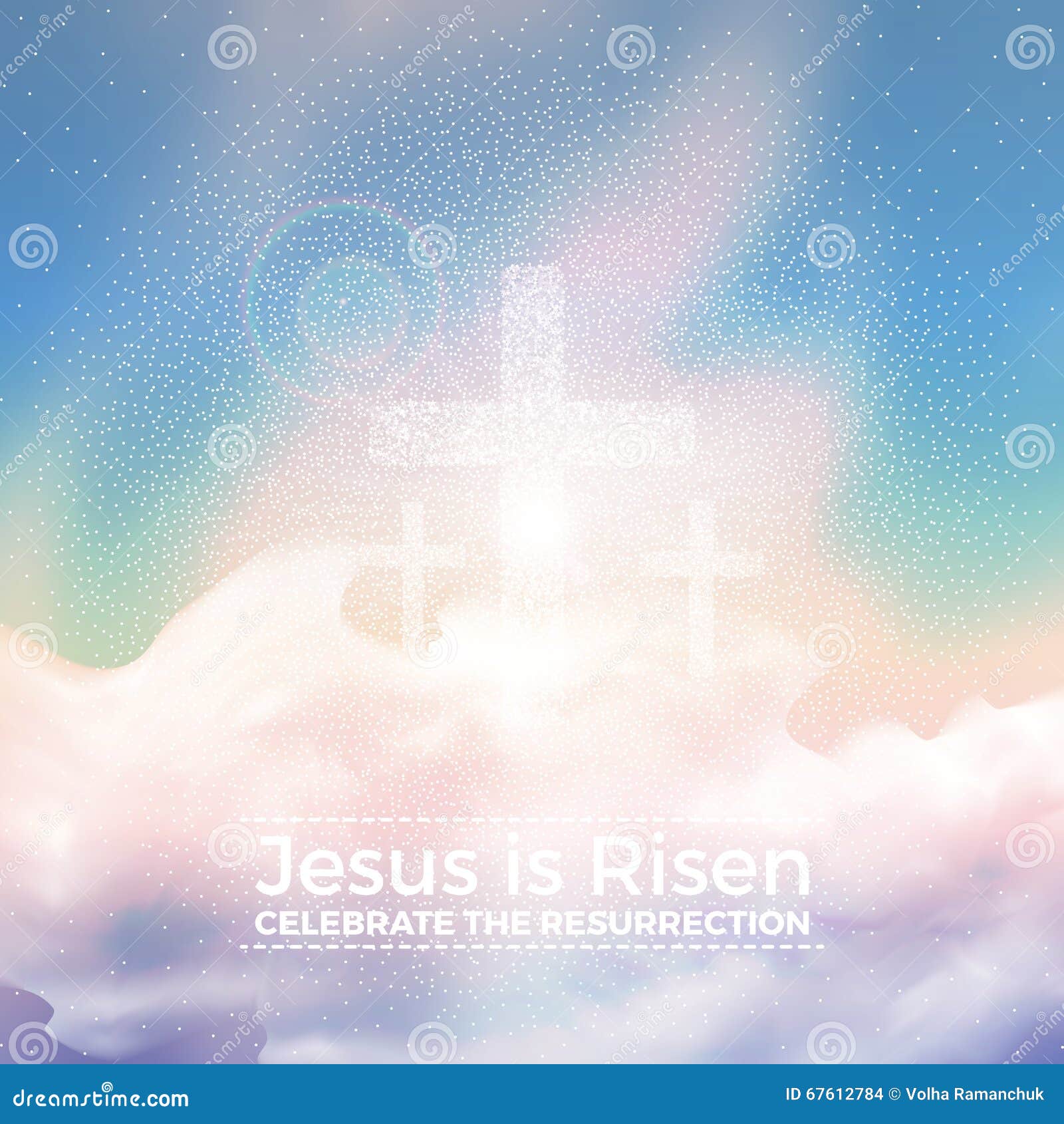Jesus is Risen, Easter Illustration with Transparency and Gradient Mesh ...