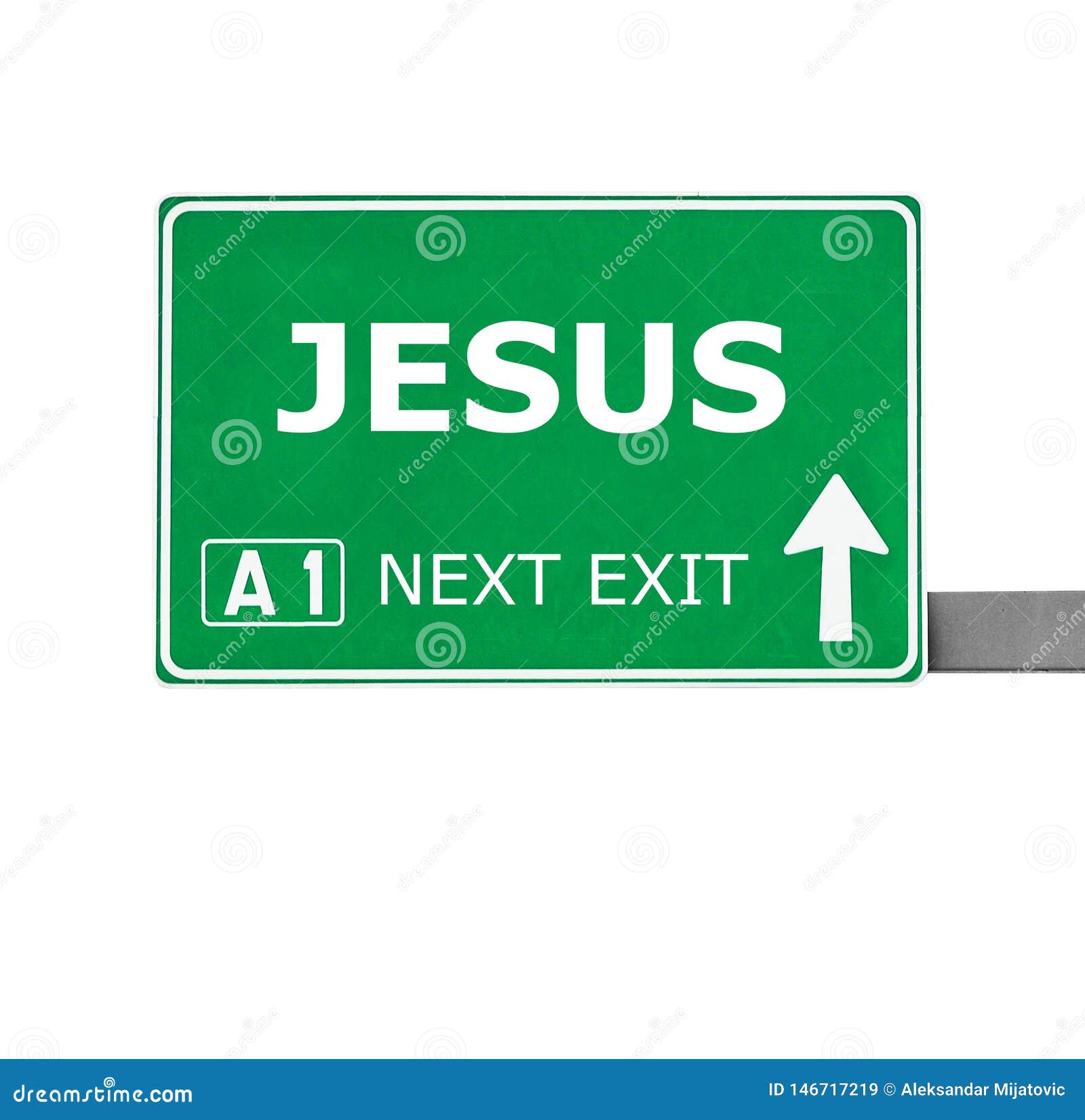 Jesus Road Sign Isolated En Blanco Imagen de archivo - Imagen de ...