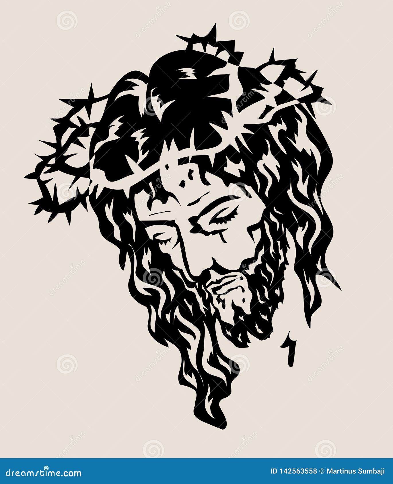 Jesus The Savior Sketch Drawing Vector Illustration | CartoonDealer.com ...