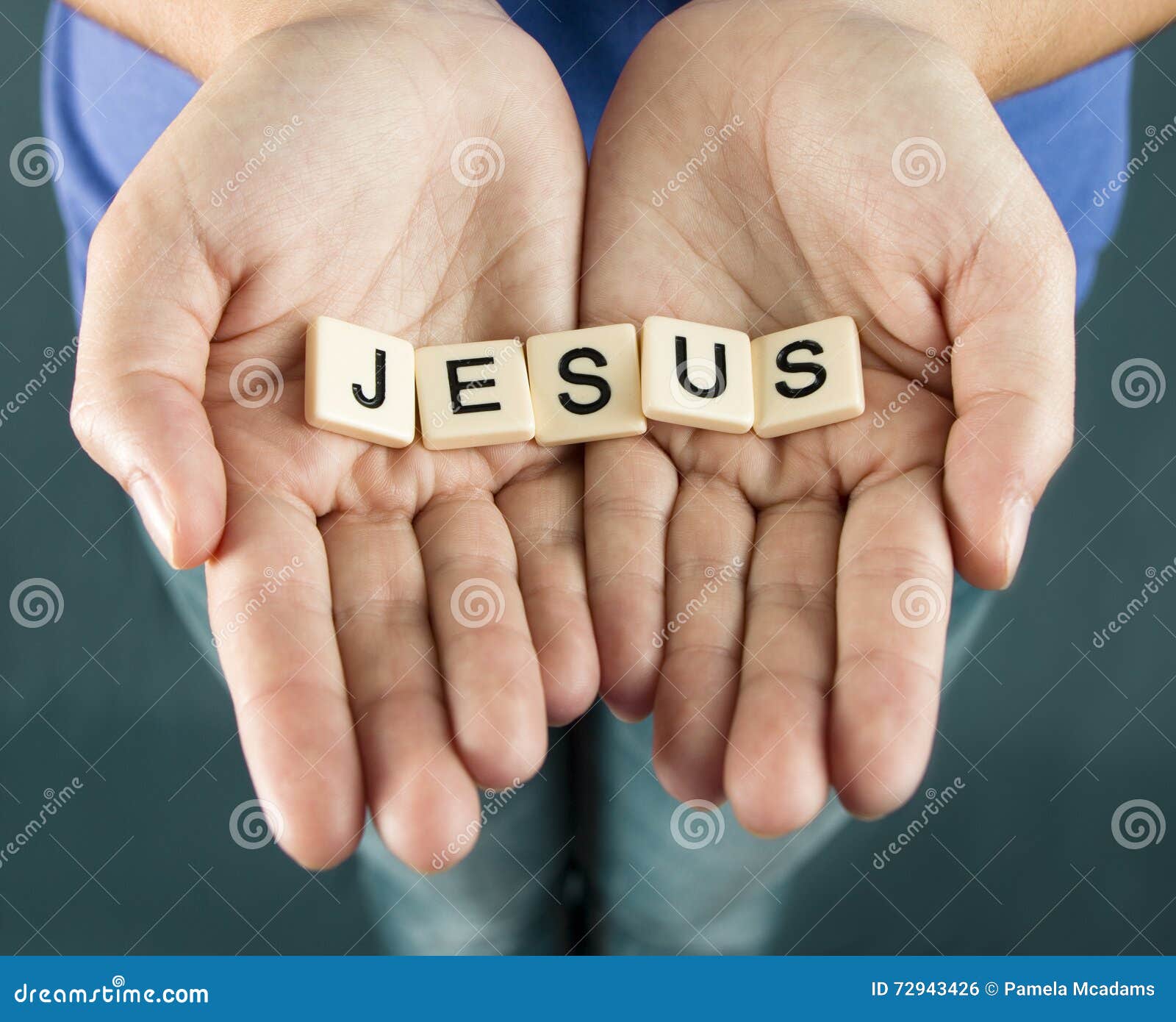 Jesus Spelled Out in Mattonelle Fotografia Stock - Immagine di lettere ...