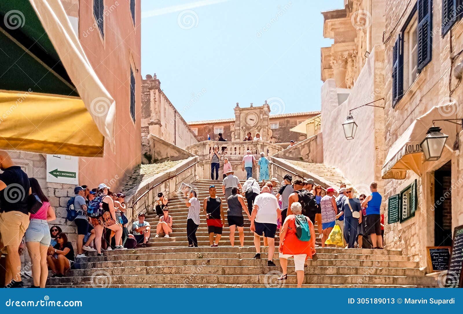 Jesus Stairs Dubrovnik, Croatia. Editorial Stock Photo - Image of ...