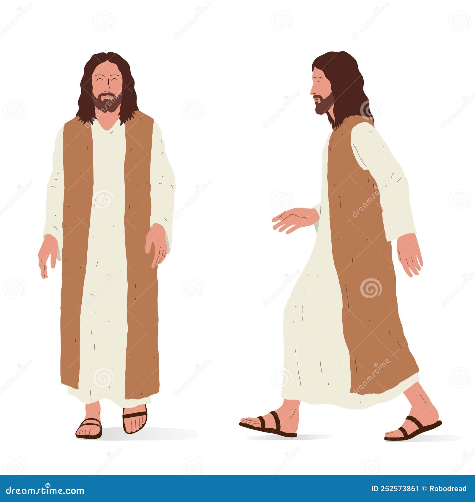 Jesus Side Profile Vector