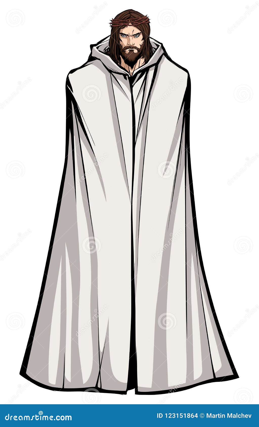 Jesus Standing Tall ilustración del vector. Ilustración de biblia ...