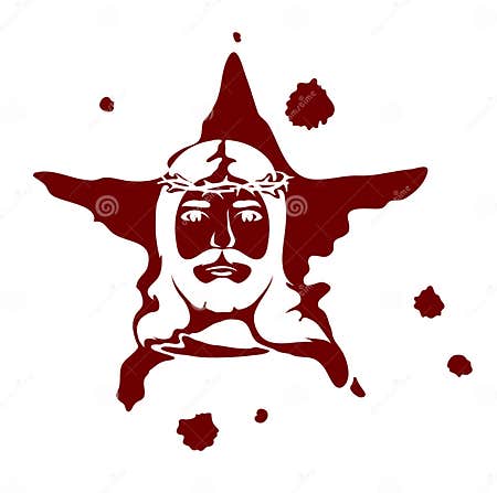 Jesus - the star stock vector. Illustration of face, abstract - 45915896