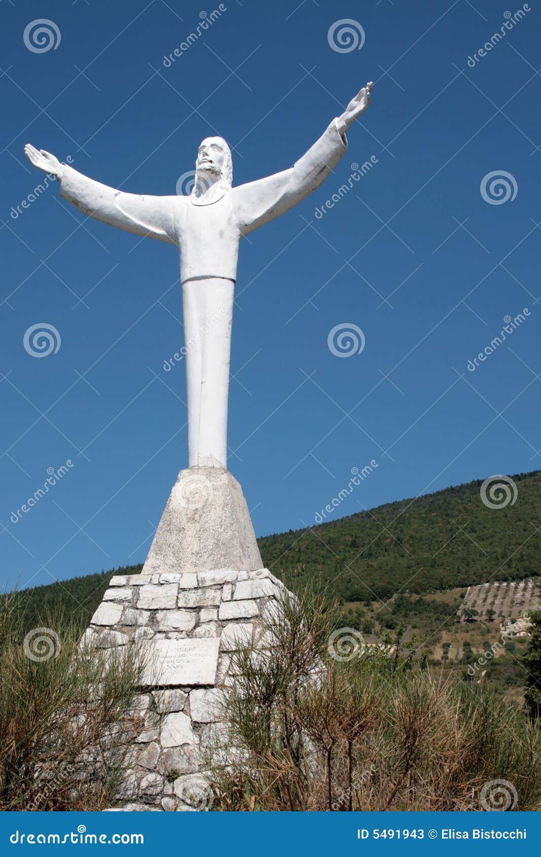 Jesus statue stock image. Image of skies, summertime, bible - 5491943