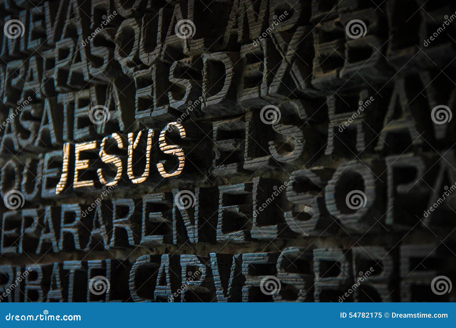 Jesus text on wall stock image. Image of religion, text - 54782175
