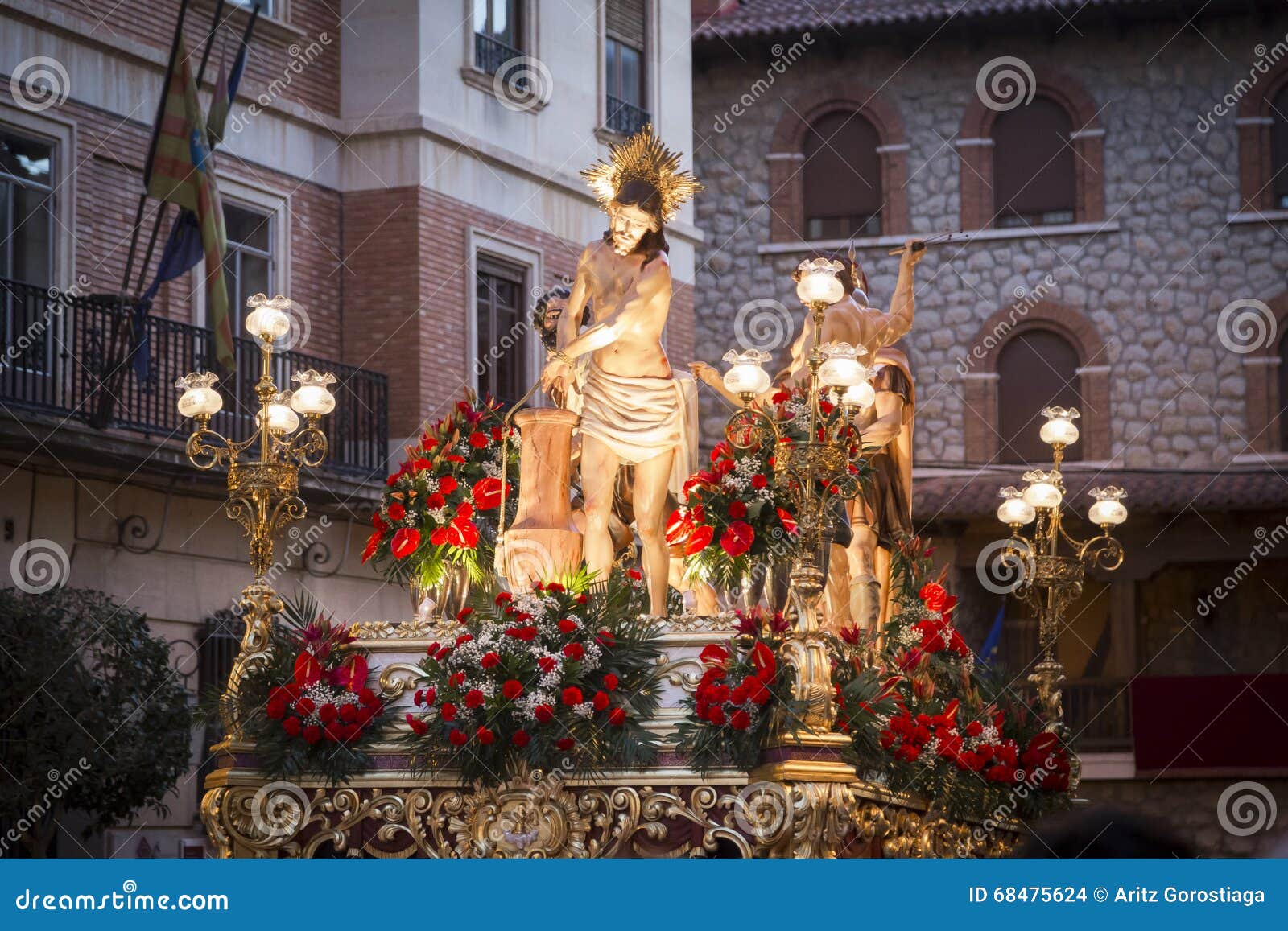 Jesus tied column editorial stock image. Image of saintly - 68475624