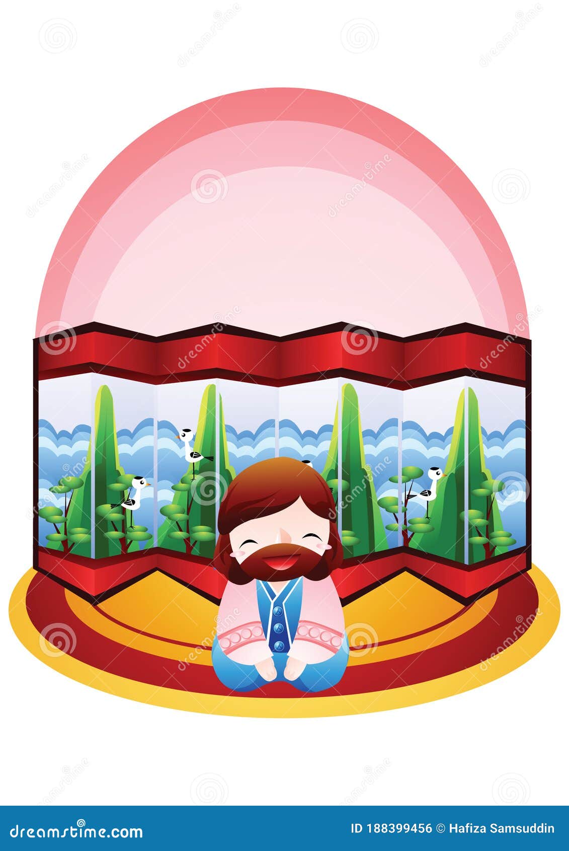 Jesus. Vector Illustration Decorative Design Stock Photo - Image of ...